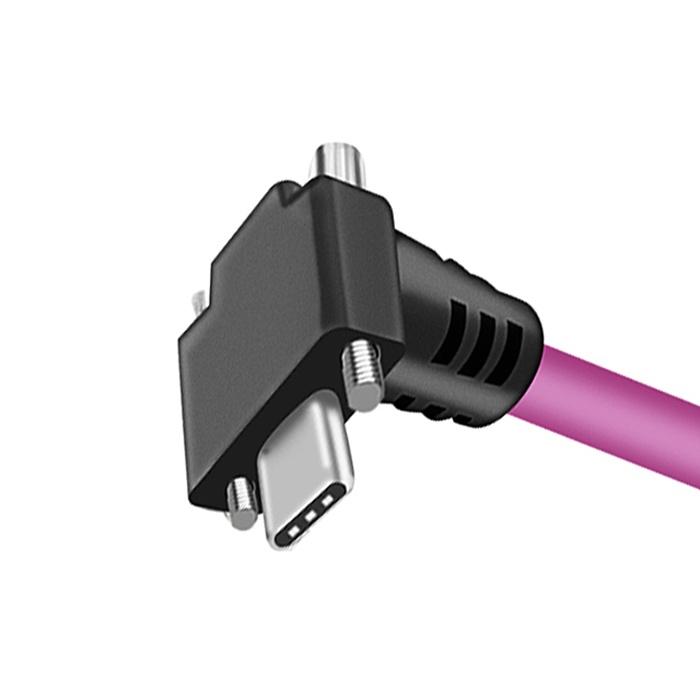 Premium Right Angle USB Type C Data Cable with Screws | Quality Cable ...