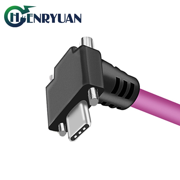 Premium Right Angle USB Type C Data Cable with Screws | Quality Cable ...